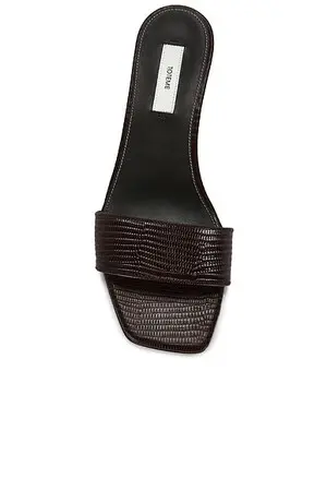 TOTEME Slim Lizard Embossed Bandeau Mule - Brown
