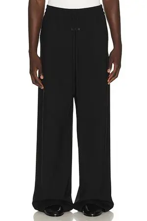 Fear Of God Wide Leg Drawstring Pants - Black