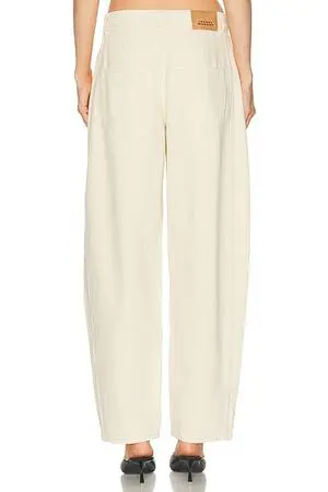 Isabel Marant Étoile Lisha Wide Leg Denim Trousers - Beige