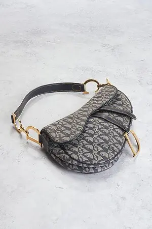 Dior Trotter Oblique Saddle Bag - Blue