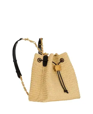 Balmain Pulse Crochet And Leather Backpack