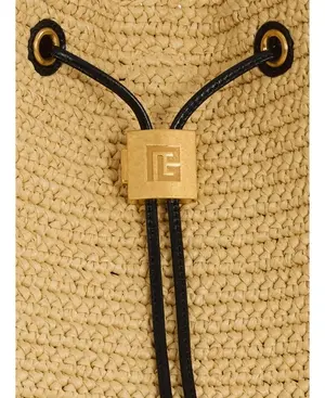 Balmain Pulse Crochet And Leather Backpack