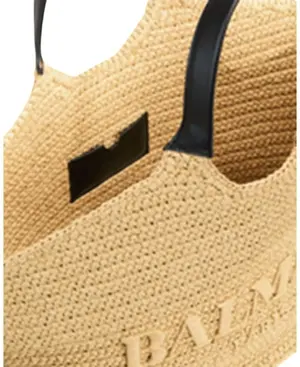 Balmain Crochet Tote Bag - Beige