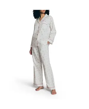 PIGLET IN BED Posy Bud Cotton Trouser Set - Pearl