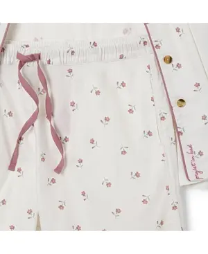 PIGLET IN BED Posy Bud Cotton Trouser Set