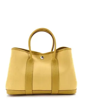 HERMÈS 30 Garden Party Tote Toile And Leather