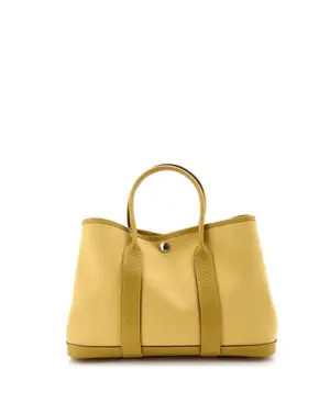 Hermès 30 Garden Party Tote Toile And Leather - Yellow
