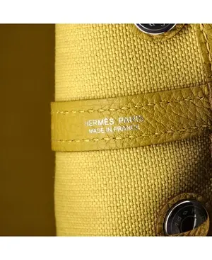Hermès 30 Garden Party Tote Toile And Leather - Yellow