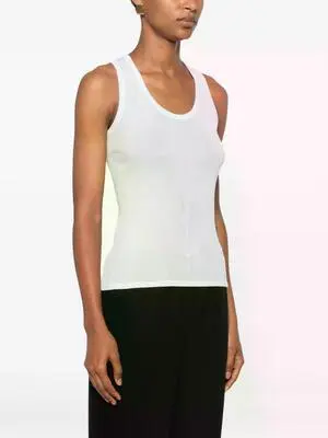 THE ROW Cendrea Ribbed Racerback Tank Top