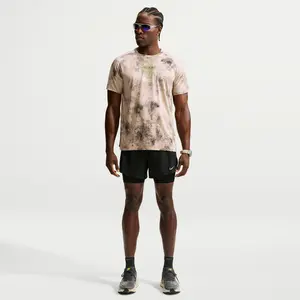 Nike Stride Dri-fit Adv Short-sleeve Running Top - Brown