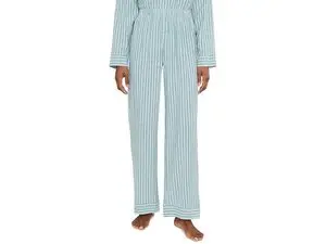 Eberjey Nautico Long Pj Set Pajama Sets Regatta Stripe Seagrass/white - Blue