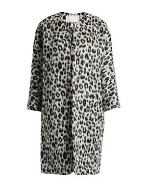 Isabel Marant Étoile Light Virgin Wool Leopard Print Coat - Grey