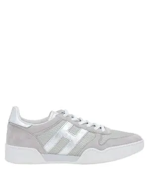 Hogan Soft Leather And Textile Fiber Sneakers - Grey