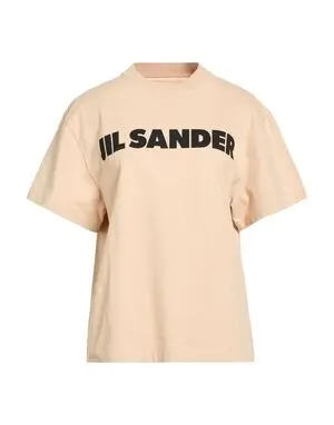 JIL SANDER Logo Print Cotton T-shirt - Beige