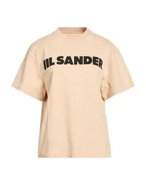 JIL SANDER Cotton T-shirt With Logo Print - Sand
