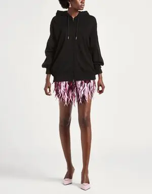Armani Exchange Cotton Zip-up Hoodie With Embroidered Logo And Side Stripes