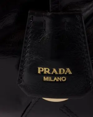 Prada Bonnie Small Leather Handbag - Black