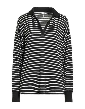 Rag & Bone Striped Long Sleeve Sweater With Camp Collar