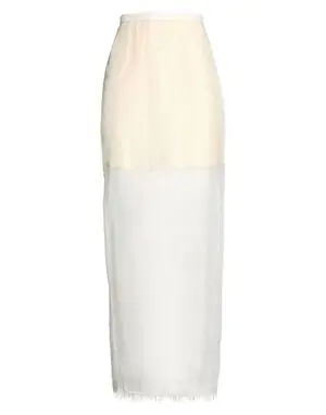 ALYSI Crème Maxi Skirt In Cupro And Polyamide - Beige
