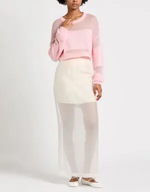 ALYSI Crème Maxi Skirt In Cupro And Polyamide - Beige