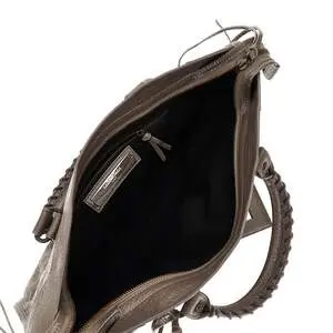 Balenciaga Arena Leather Medium 'le City' Bag - Grey