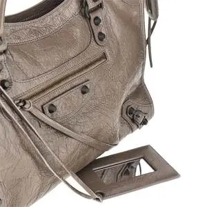 Balenciaga Arena Leather Medium 'le City' Bag - Grey