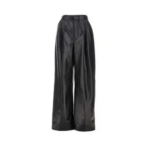 Bottega Veneta Nappa Leather Wide Leg Pants