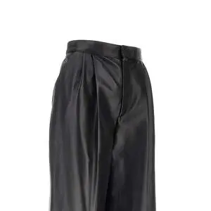 Bottega Veneta Nappa Leather Wide Leg Pants