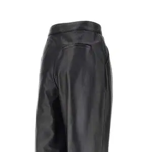 Bottega Veneta Nappa Leather Wide Leg Pants