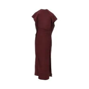 Victoria Beckham Ankle-length Cady Dress With Asymmetrical Hem - Red