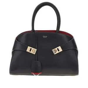 FERRAGAMO Leather Medium 'hug' Bag - Black