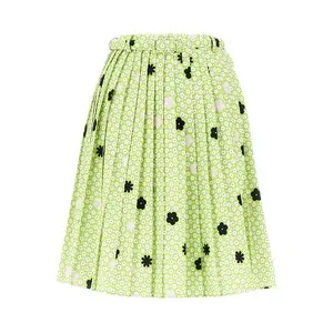 MAISON MARGIELA Floral Print Pleated Skirt - Green
