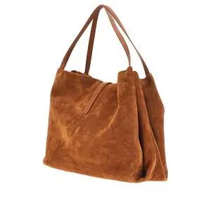 FERRAGAMO Suede Leather Mia Tote Bag