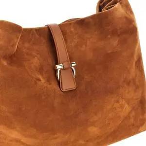 FERRAGAMO Suede Leather Mia Tote Bag
