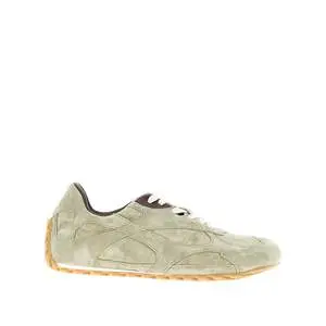 Bottega Veneta Orbit Flash Suede Leather Sneakers - Green