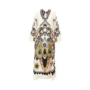 La DoubleJ Printed Silk Maxi Dress - Multicolor