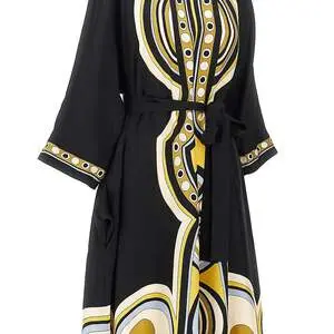 La DoubleJ Printed Silk Sanctuary Placéé Long Dress - Multicolor