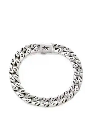 TWOJEYS Tone Engraved Star Curb-link Bracelet