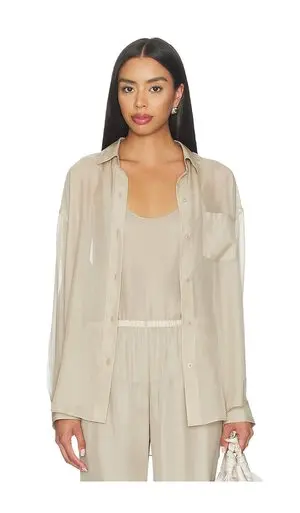 LA LIGNE Freya Silk Shirt - Beige
