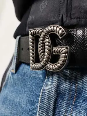 Dolce & Gabbana Dg Logo Leather Belt