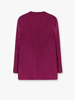 Alberta Ferretti Double-breasted Satin Blazer