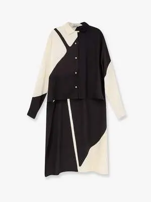 Alberta Ferretti Printed Viscose Shirt - Black
