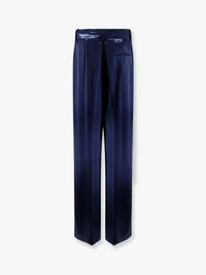 Alberta Ferretti Satin Wide Leg Trousers