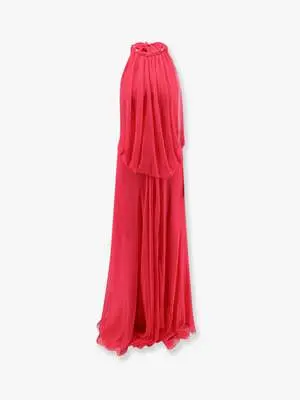 Alberta Ferretti Silk Long Dress - Pink