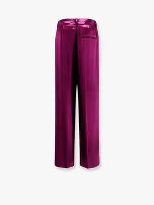 Alberta Ferretti Wide Leg Satin Trousers