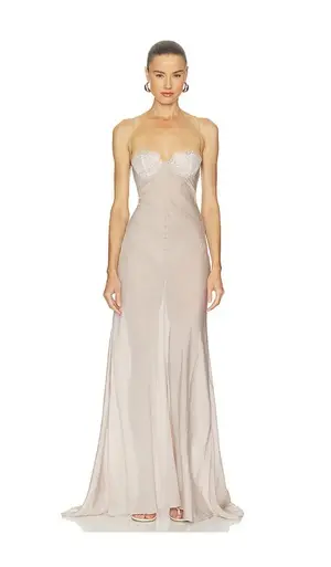 CAMILA COELHO Giuliana Gown - Beige