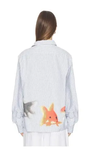 VANDYTHEPINK Goldfish Graphic Button Down Shirt