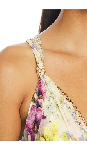 Camilla Bead Strap Gathered Panel Dress
