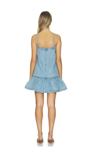 Blanknyc Denim Mini Dress With Ruffle Hem
