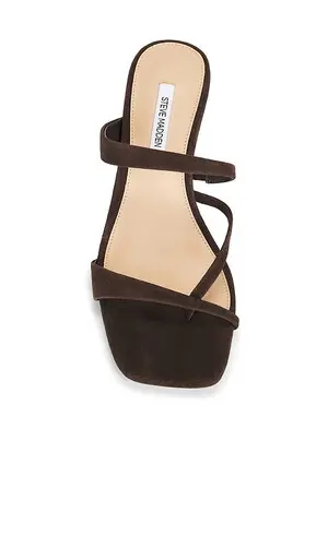 Steve Madden Ajay Strappy Kitten Heel Sandal - Chocolate